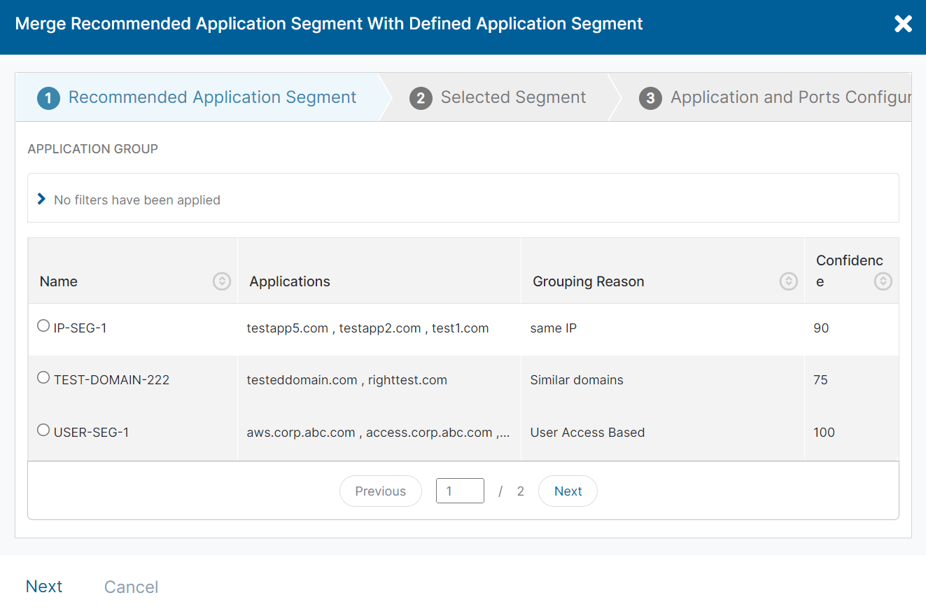 Editing Defined Application Segments | Zscaler