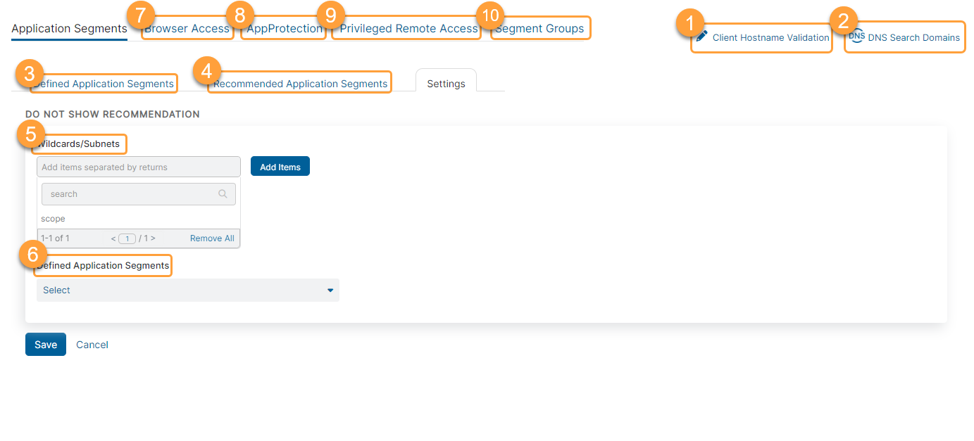 About Application Segments Settings | Zscaler