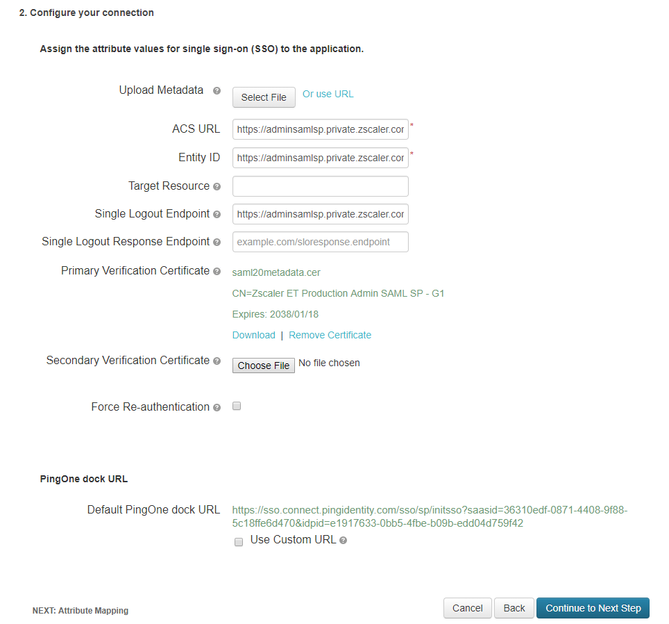 Configuring Ping Identity for Single Sign-On | Zscaler