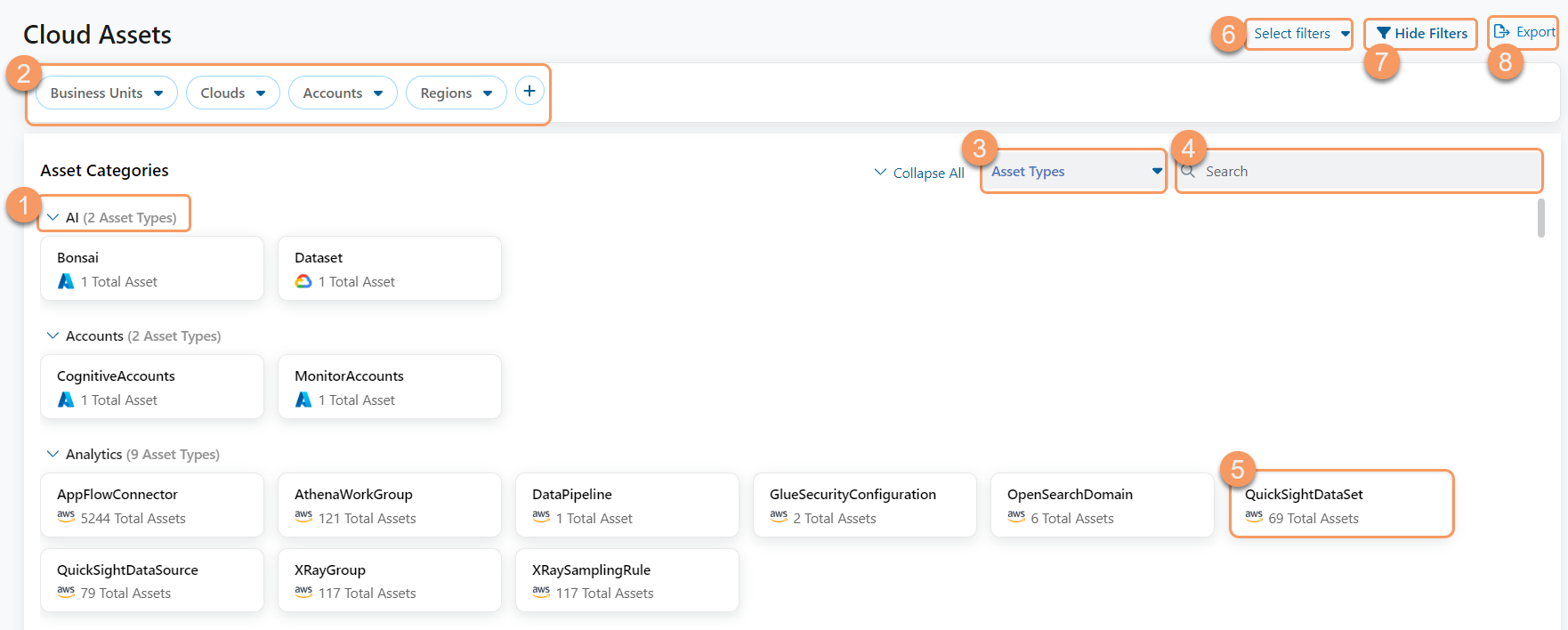View the Cloud Assets