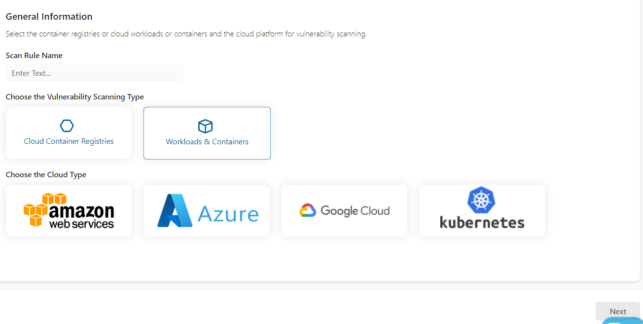 Selecting the required cloud type