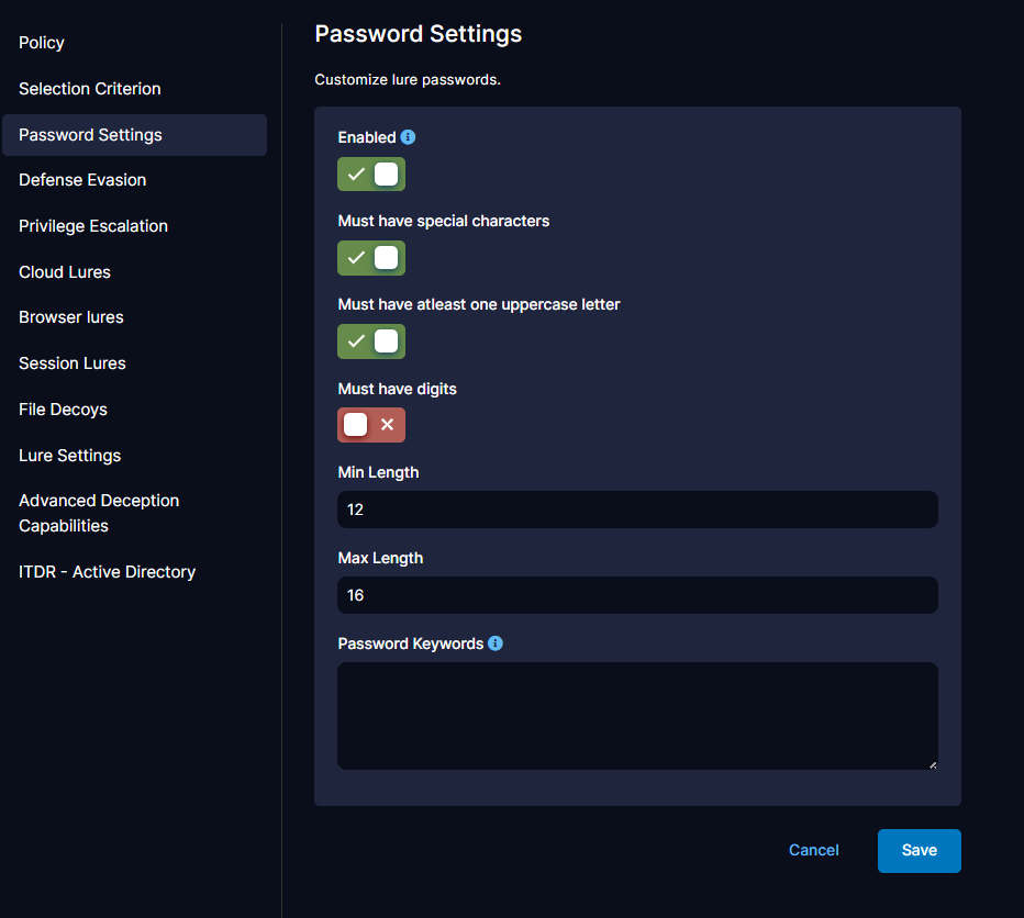 パスワード設定モジュールの構成 | Zscaler